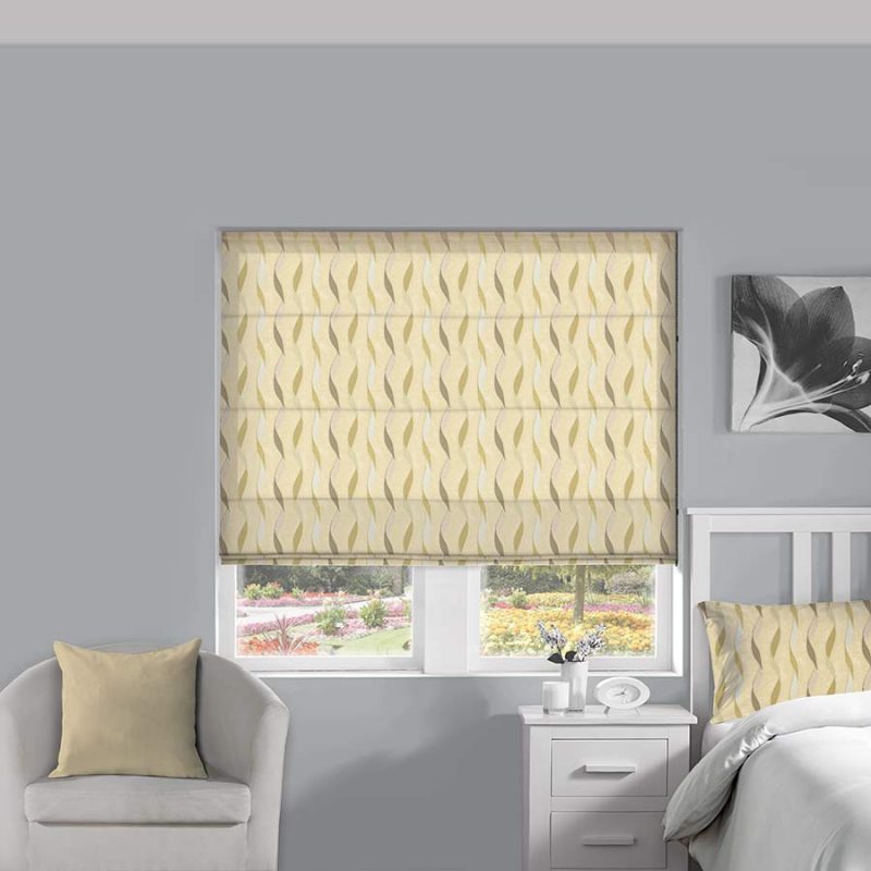Ribbon Natural Roman Blind - BudgetBlinds