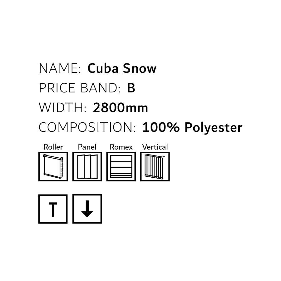 Cuba Snow Roller Blind | BudgetBlinds